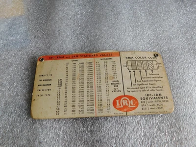 Vintage IRC Resist-O-Guide Resistor Color | Grelly USA