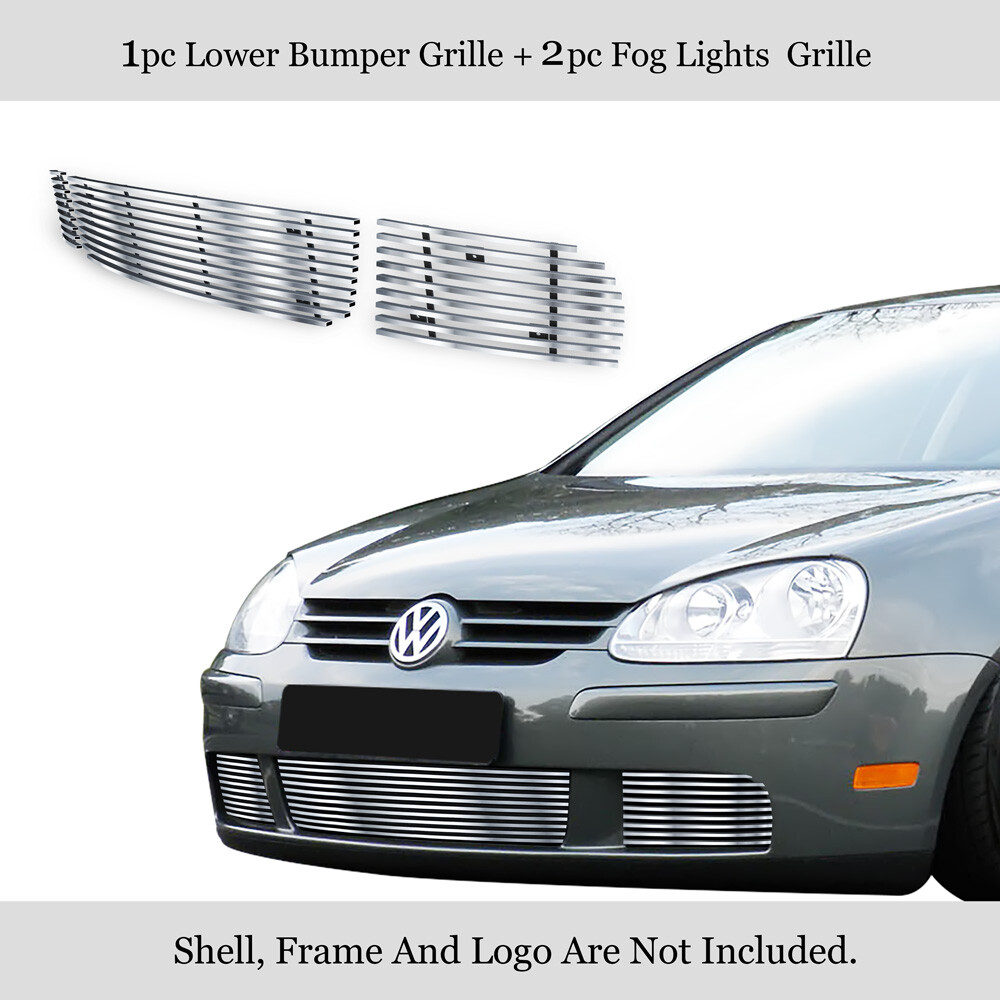 Fits 2007-2009 VW Volkswagen Rabbit Bumper Billet Front Grille Grill ...
