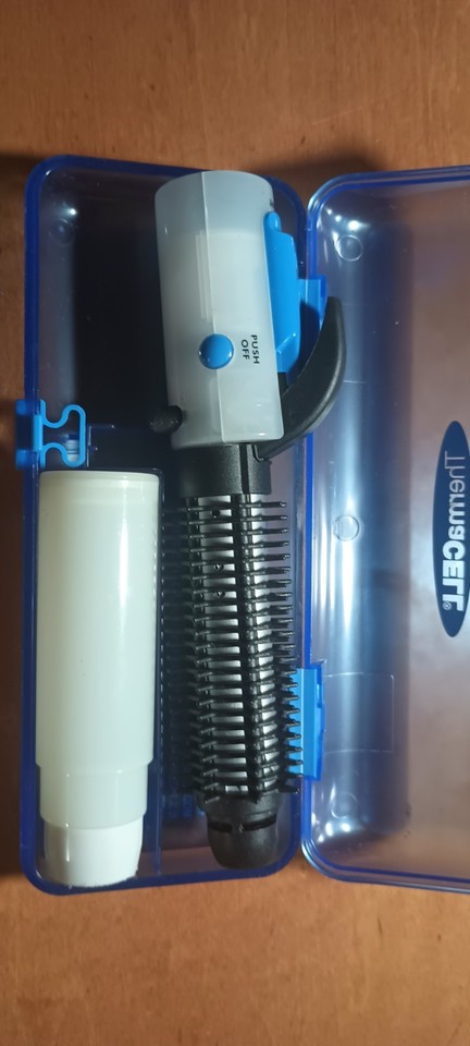 Thermacell Mini Travel Cordless Butane Curling Iron Brush Blue | eBay
