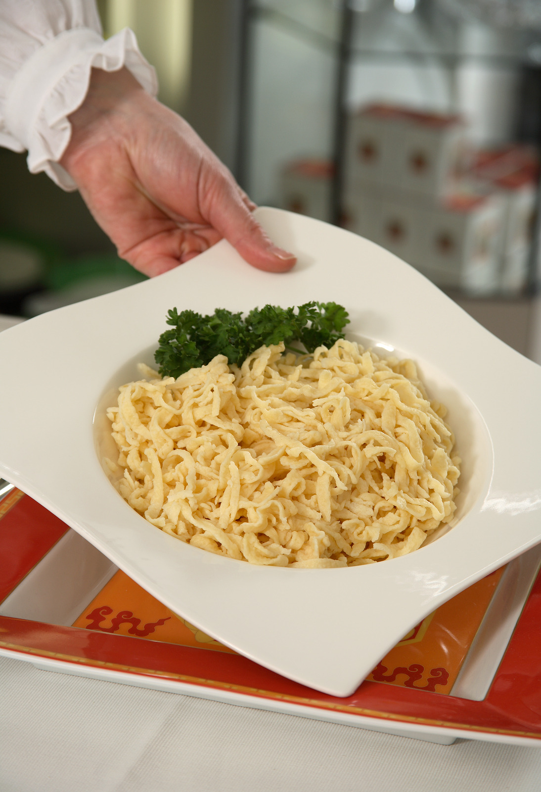 SCHIEBER EINSATZ SPÄTZLE HEX DELTA HANDGESCHABT HAUSMACHER SPAETZLE ...