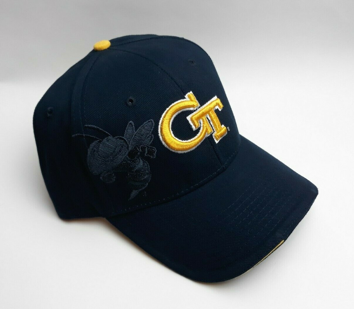 Georgia Tech Buzz Yellow Jackets Adjustable Buckle Hat Embroidered Mesh ...