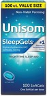 Unisom Sleep Gels Softgels Sleep Aid 100ct -Expiration Date 09-2025 ...