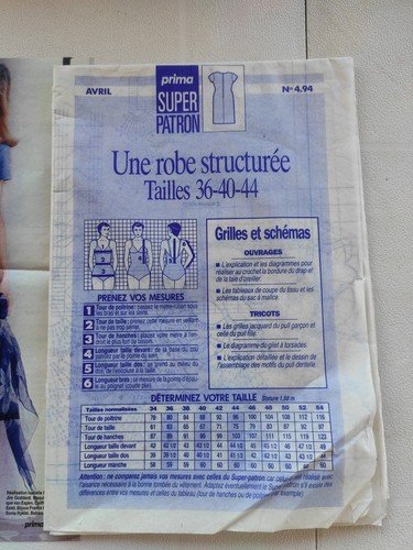 SUPER PATRON PRIMA 4.94 UNE ROBE 👗 STRUCTURÉE TAILLE 36/40/44 | eBay