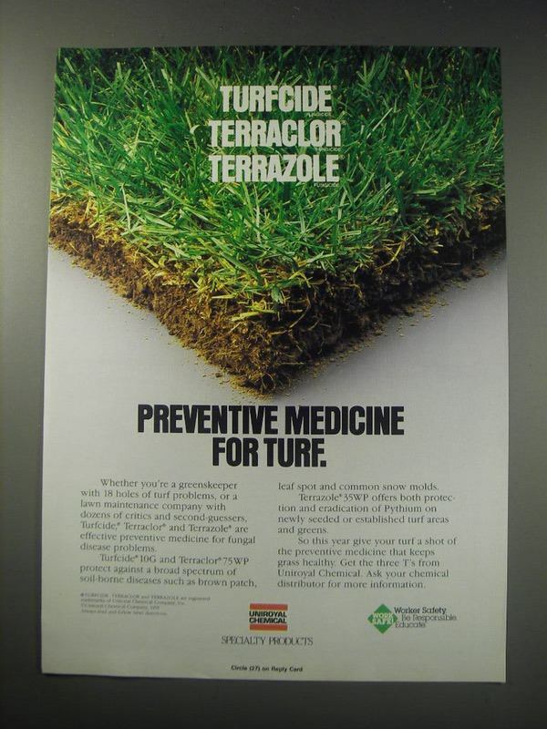 1991 Uniroyal Chemical Turfcide, Terraclor and Terrazole Ad | eBay