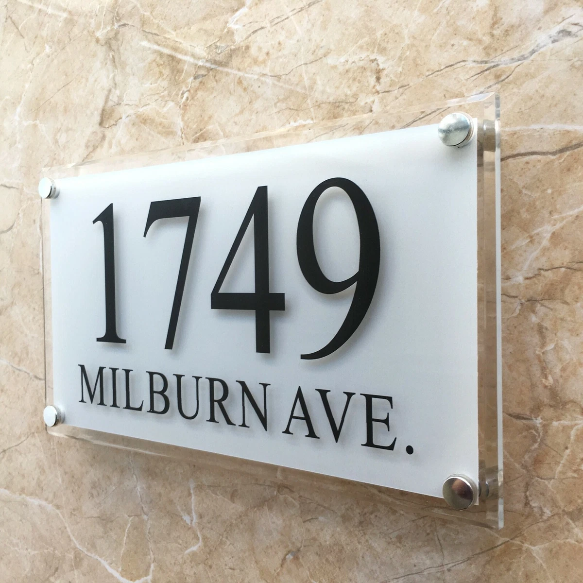 house number plate with name