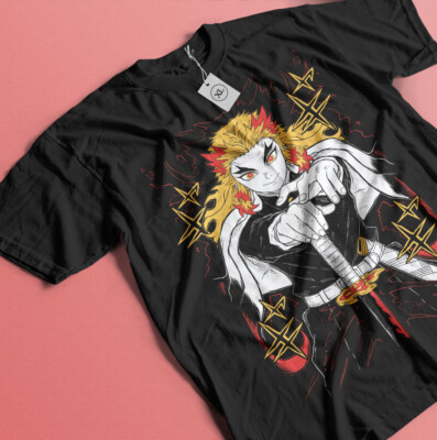 Kyojuro Rengoku T-Shirt Slayer Demon Vintage Anime Manga Horror Gift ...
