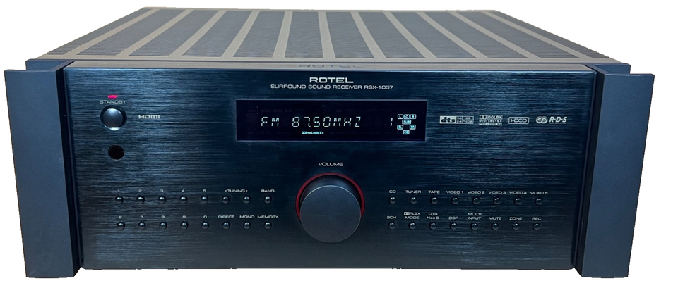 ROTEL RSX-1057, 7.1 Surround Receiver-75Wx5-Black-Certified Factory ...
