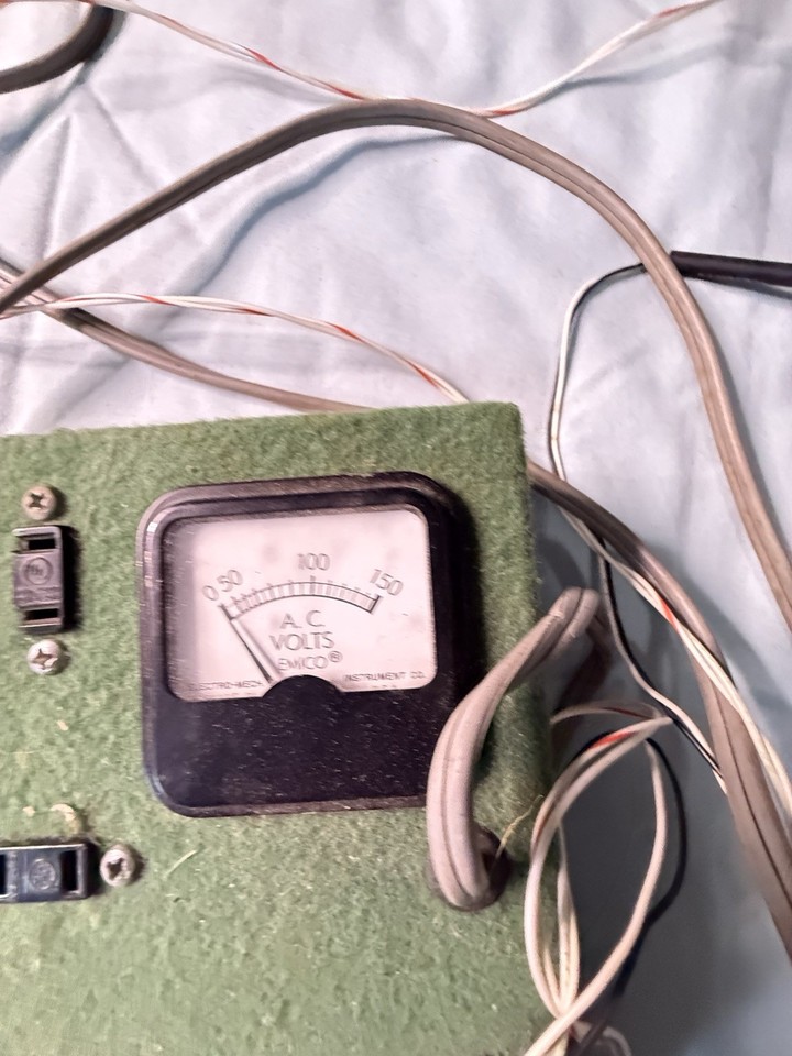 Vintage EMICO Analog Meter Test Panel AC Volts Amps DC Milliamps Lab | eBay