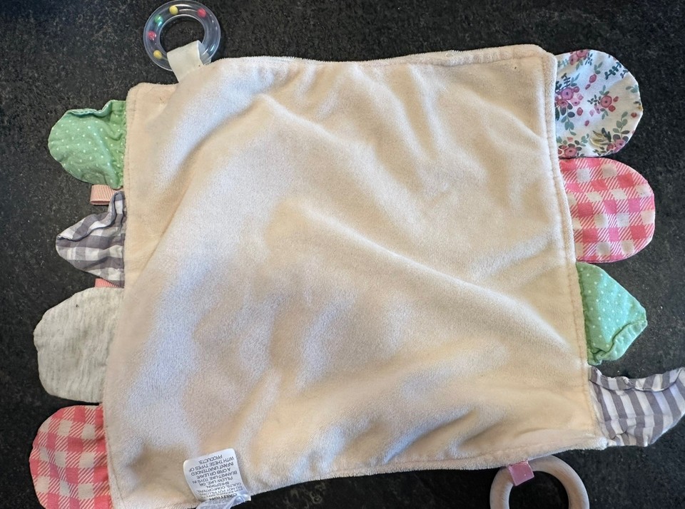 Modern Baby Security Blanket Lovie Lovey Sensory Toy Pink Elephant ...