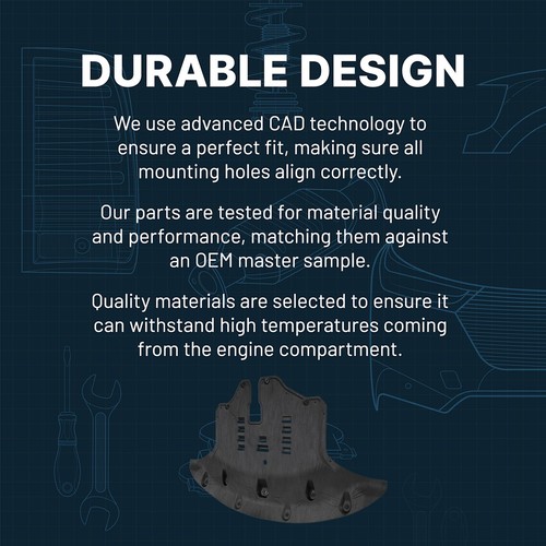 Engine Splash Shields Front for Chevy 84142146 Coupe Chevrolet Camaro ...