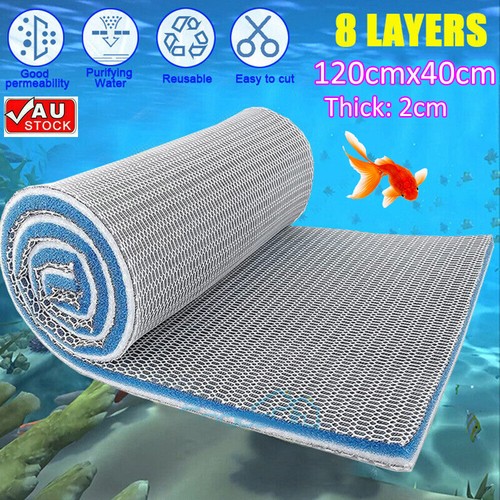8D Aquarium Filter Media for Fish Tank Pond Filter Pads 8-Layer Bio ...