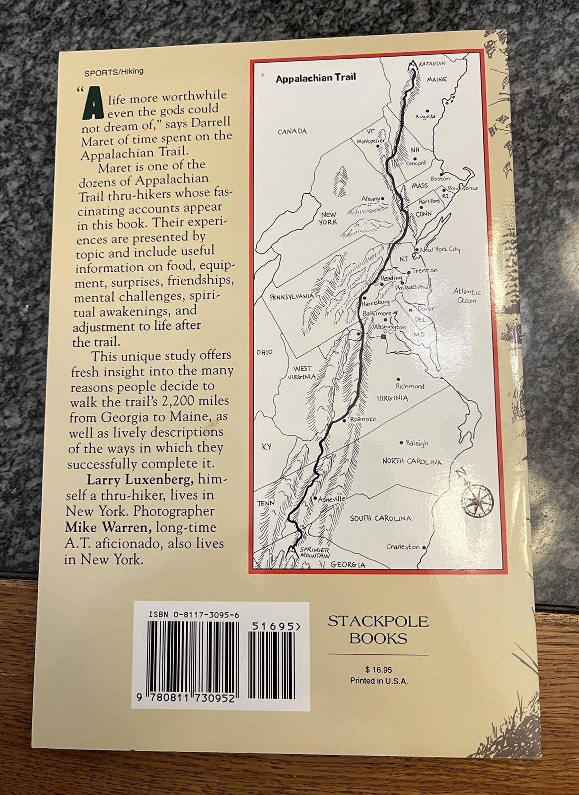 Walking the Appalachian Trail by Larry Luxenberg (1994, Trade Paperback ...