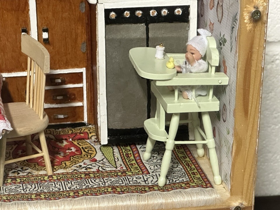 Vintage Diorama / Miniature Illuminated Dolls Kitchen Display | eBay UK