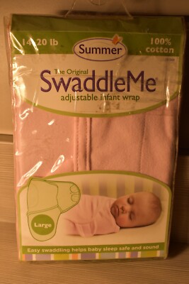 Summer Infant Swaddle Me Baby Swaddling Blanket Cotton Pink Size Large ...