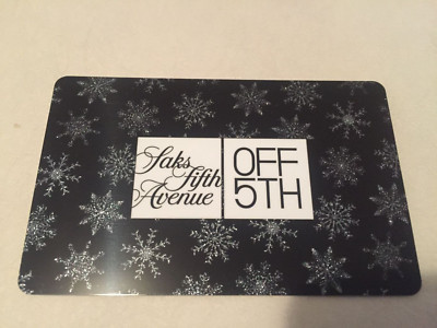 SAKS FIFTH AVENUE Sparkling Snowflakes 2019 Gift Card ( $0 ) | eBay
