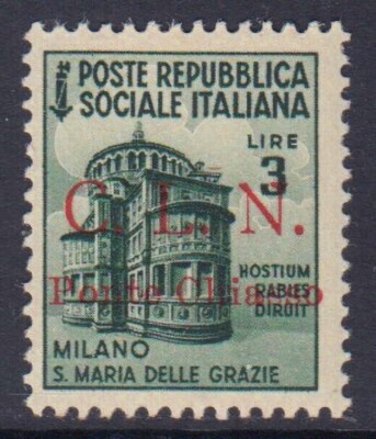 Italy CLN National Liberation(PARTIZAN) Ponte Chiasso - n.10 cv 420$ MH ...