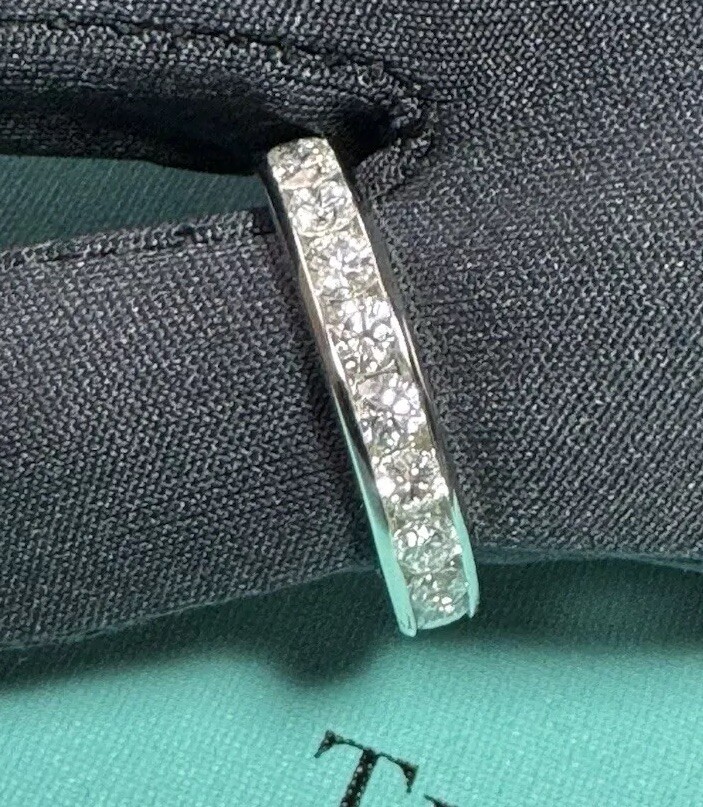 $12700 TIFFANY & CO. 3.9MM DIAMOND CHANNEL SETTINGS WEDDING ETERNITY ...
