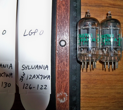 2 Strong SYLVANIA Long Gray Plate O Getter JAN 12AX7WA / ECC83 Tubes | eBay