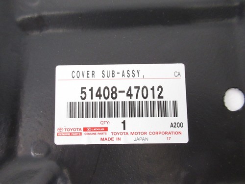 Genuine OEM Toyota 51408-47012 Passenger Engine Lower Splash Shield 04 ...