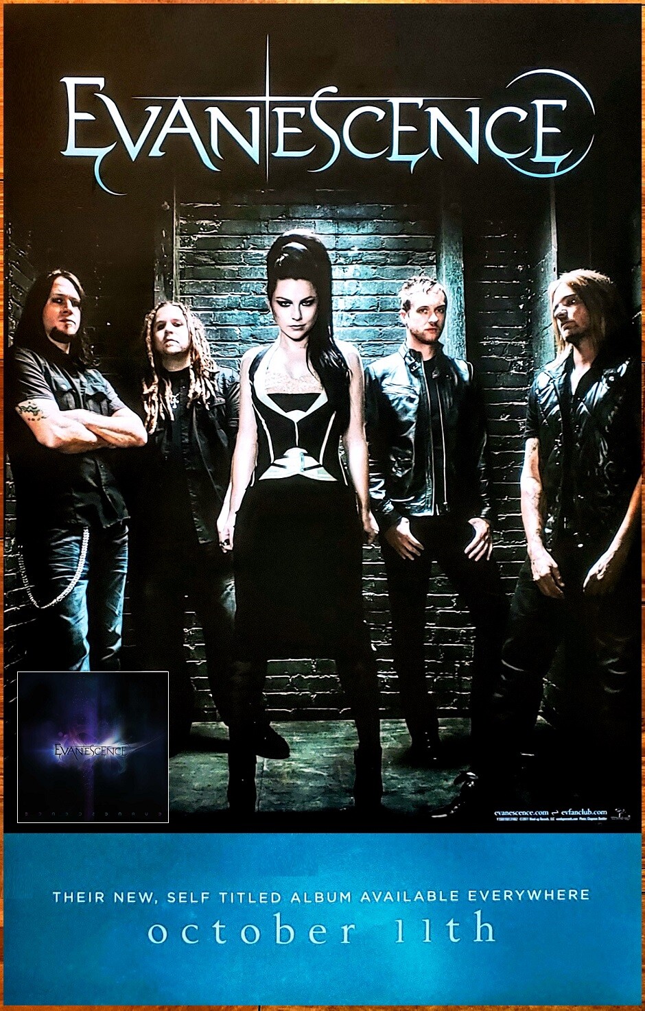 EVANESCENCE S/T Ltd Ed New RARE Tour Poster +BONUS Rock Poster! The ...