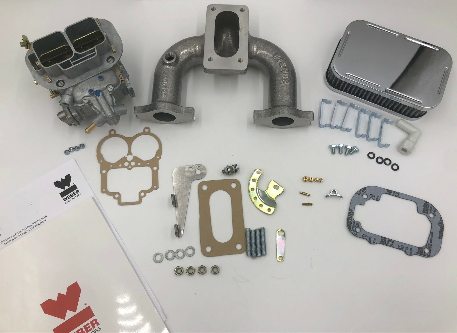 MGB MGA AUSTIN MARINA WEBER CARBURETOR CONVERSION GENUINE WEBER 32/36 ...