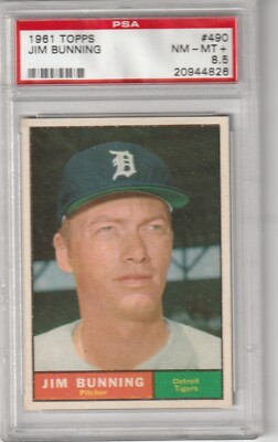 1961 Topps Jim Bunning #490, PSA NM-MT+ 8.5 | eBay
