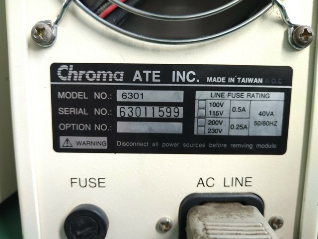 G170988 Chroma 63010 Smart Electronic Load W/6301 Mainframe for sale ...