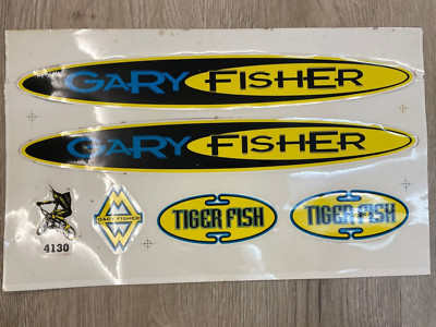 NOS GARY FISHER Tiger Fish BMX Design Decals Stickers Complete Set | eBay