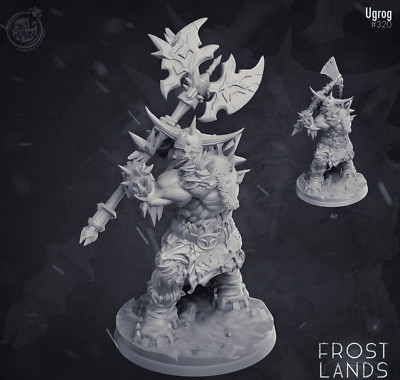 3D Printed Cast n Play Frostlands - Ugrog Frost Giant 28mm 32mm D&D | eBay