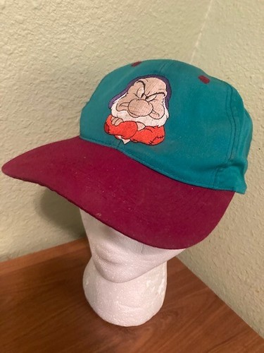 Vintage Disney Grumpy Youth Baseball Hat Cap Snow White Seven Dwarfs ...