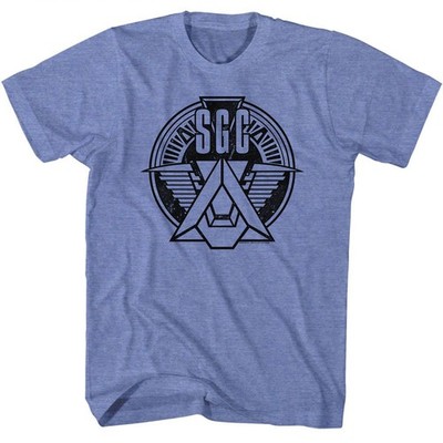 Stargate - SGC Emblem - American Classics - Heather Blue Adult Short ...