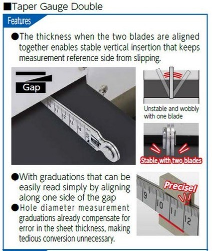 SHINWA Taper Gauge Measuring Metalworking Tools Scale with Rule 1 - 15 ...