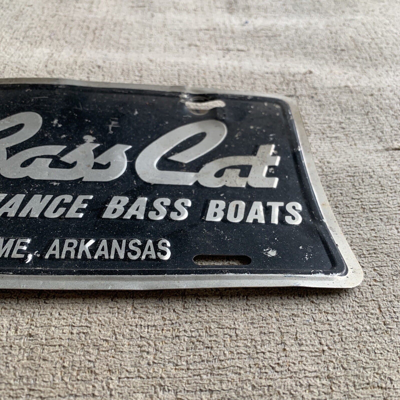 Bass cat boat advertising logo license plate | eBay