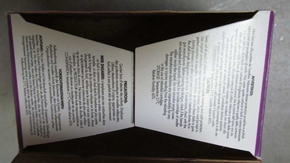 Rare Modern Bornaghi Sport Star Purple 12 Gauge Shotshell Box ~ Empty ...