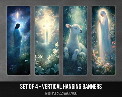 Christian Faith Wall Decor - Set of 4 Inspirational Banners | eBay