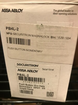 Securitron PB4L-2 Stainless Momentary DPDT - Single Gang Push Button | eBay