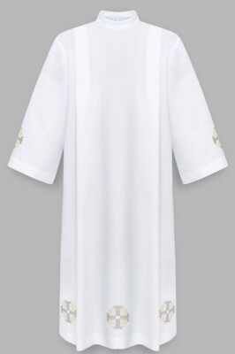 Alb with Jerusalem Crosses Alba Aube Albe Camice Vestment A4G | eBay