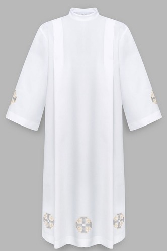 Alb with Jerusalem Crosses Alba Aube Albe Camice Vestment A4G | eBay