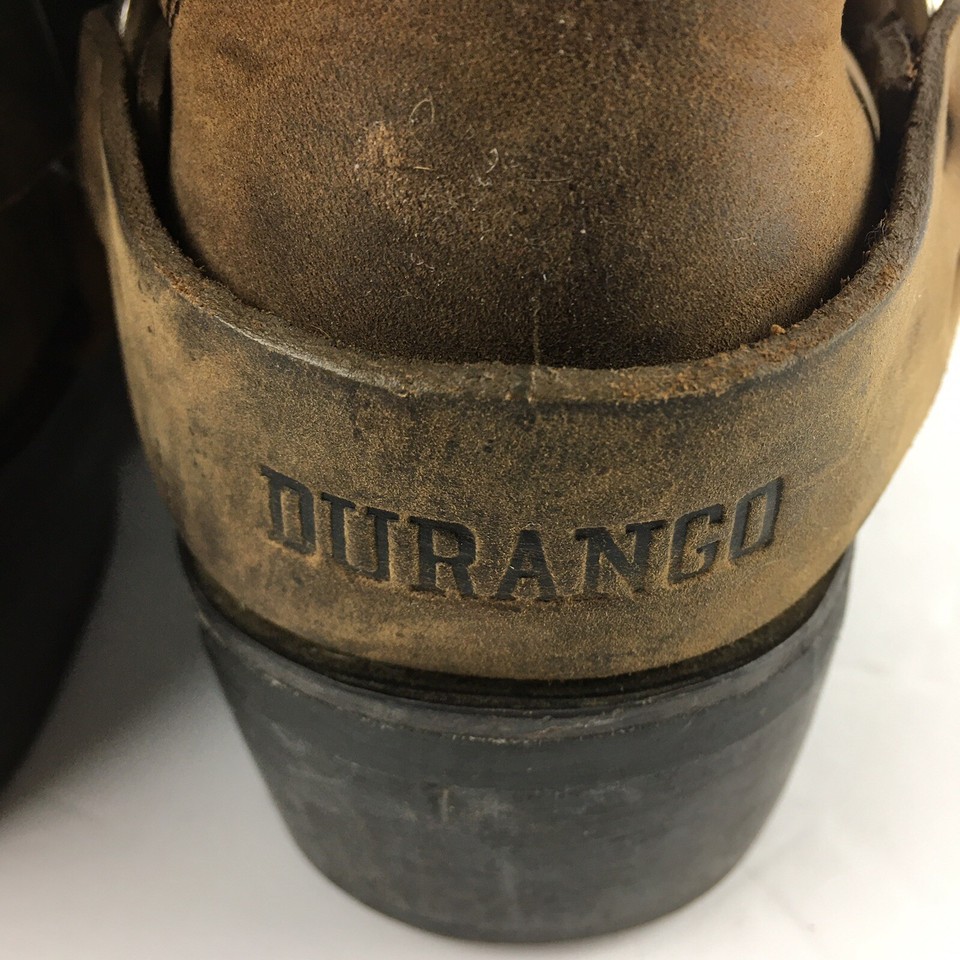 DURANGO Crossroads Brown Leather 11" Harness Motorcycle BOOTS # DB594 ...