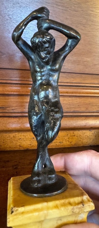 Antique Devil Faun Satyr Sculpture Figure Marble Head Rare Art Decor ...