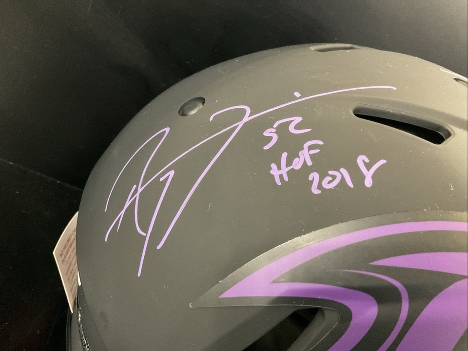 Ray Lewis Autographed Signed Baltimore Ravens Full Size Auth Helmet 8 ...