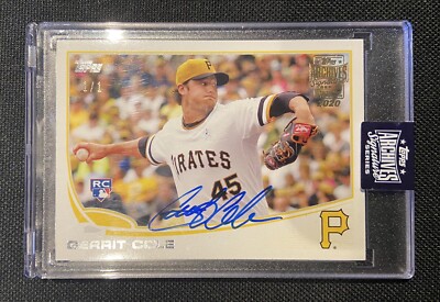 2020 Topps Archives GERRIT COLE RC AUTO 1/1 2013 Rookie Autograph SP ...