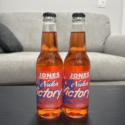 2 BOTTLES JONES SODA FALLOUT NUKA COLA VICTORY PEACH MANGO 12oz DRINKS ...