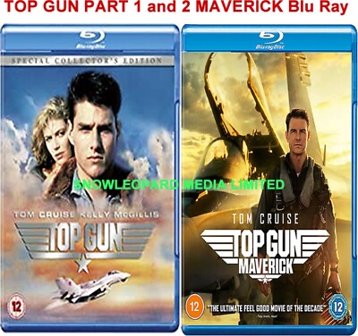 TOP GUN PART 1 and 2 MAVERICK Blu Ray DOUBLE PACK MOVIE FILM UK NEW R2 ...