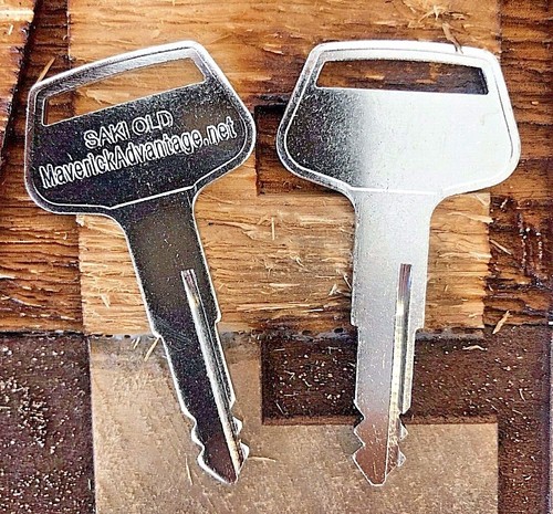 2 keys fits Sakai Roller & Heavy Equipment Key Old Style machines 2820 ...