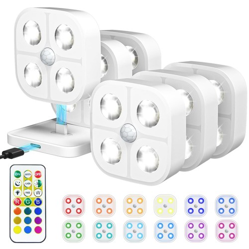 Wireless Step Light Rechargeable Puck Lights with Charging Station ...