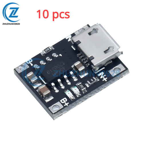 10PCS TC4056 Single Lithium Battery Charger Power Supply Module ...