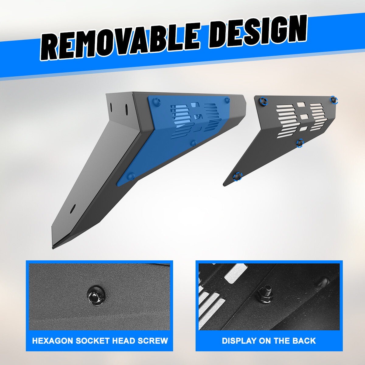 For 2021 2022 2023 Ford Bronco 4 in 1 Modular Front Bumper Side Wing ...