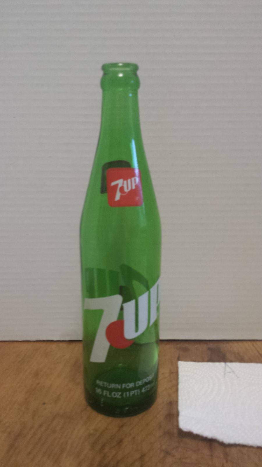 Vintage 7 Up Pop Soda Bottle 16 OZ Green Glass Returnable 1970's A | eBay