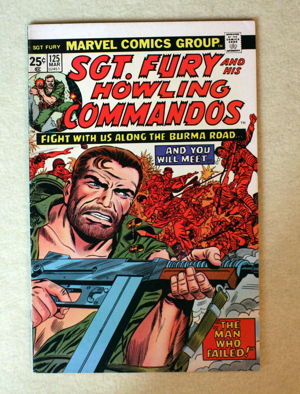 vintage 1981 SGT FURY Howling Commandos MARVEL COMIC BOOK # 125 US Army ...